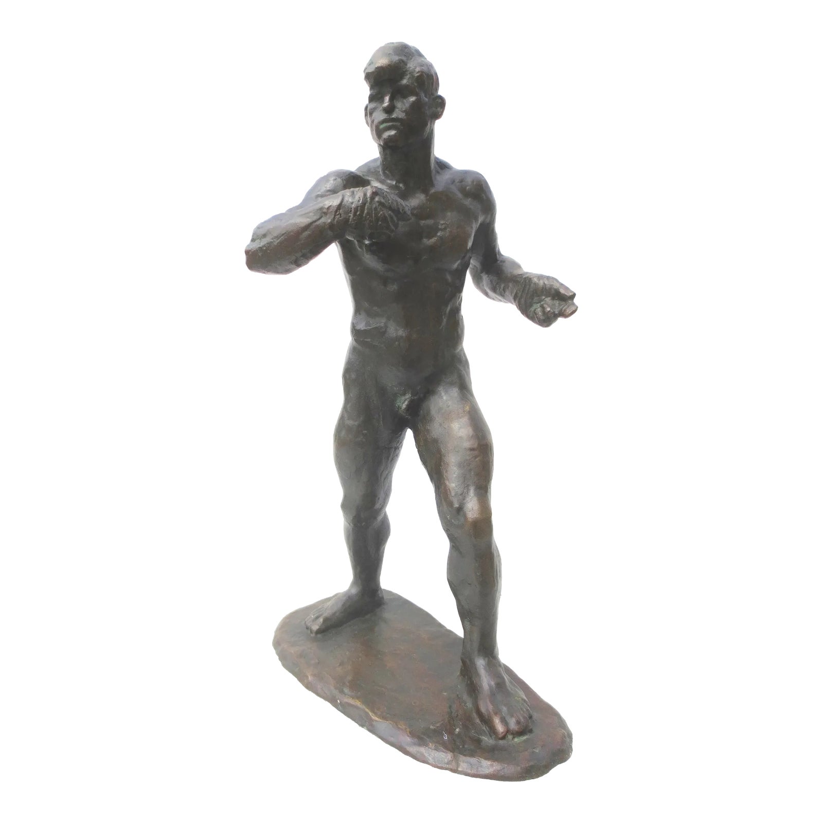 G. Gori Unique Cast Bronze the Roman Boxer Circa 1940s' | Chairish