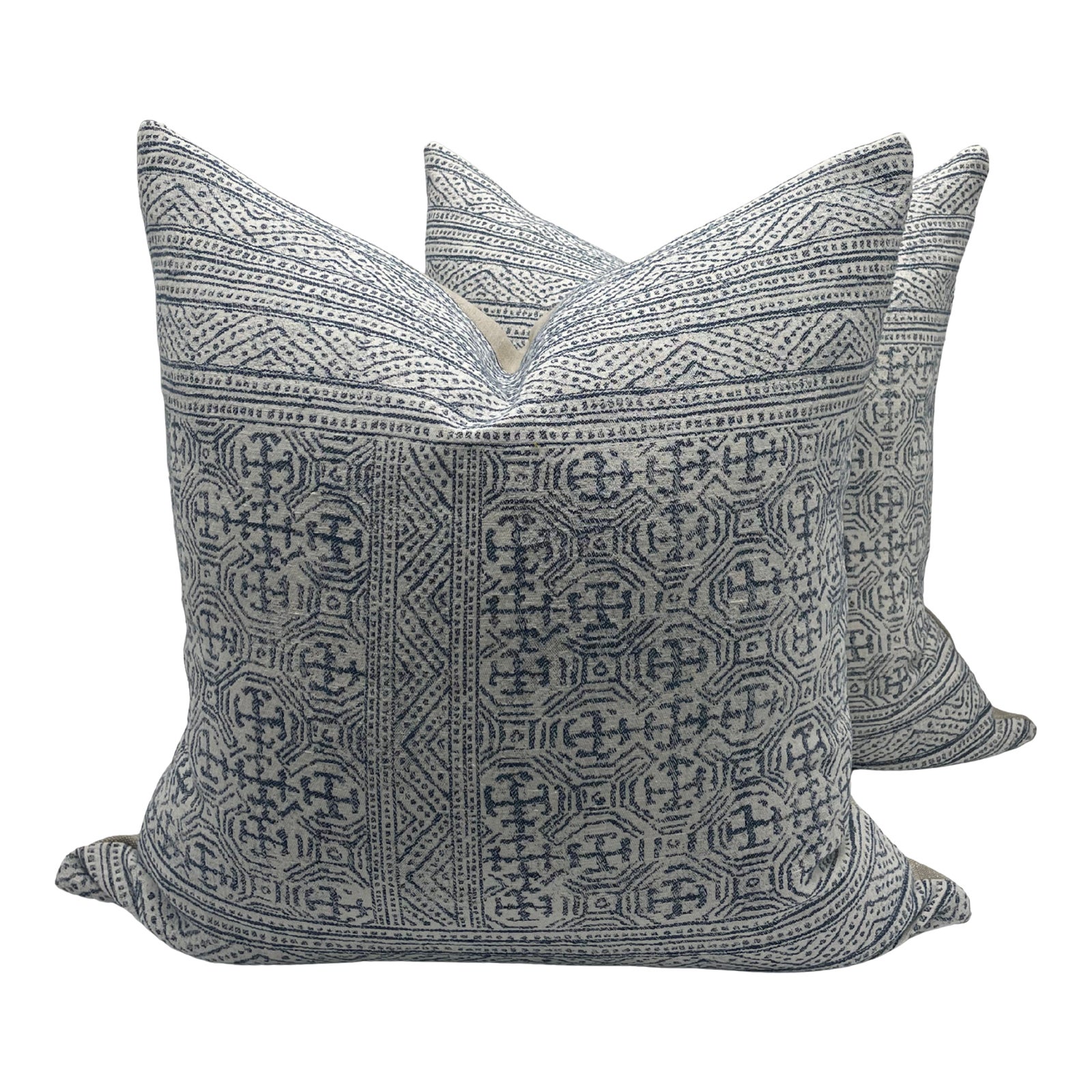 Anna French Thibaut Montecito Pillows- A Pair | Chairish