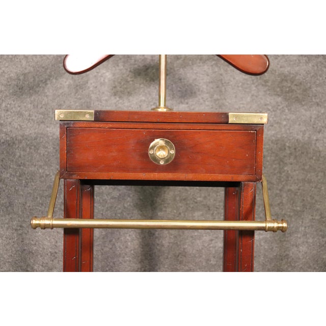 Campaign Style Brass Mounted Shaving Stand Vanity Valet Stand | Chairish