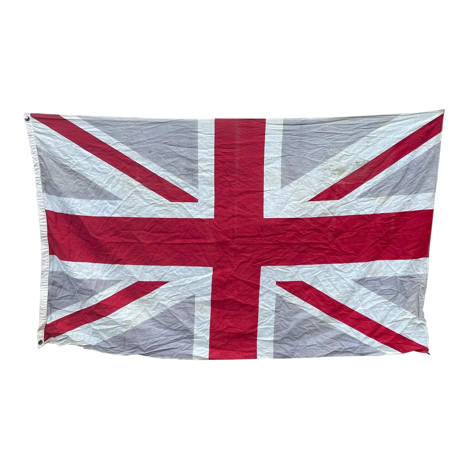 1940s Large British Flag Union Jack Soft Gently Faded Cotton Naval Flag ...