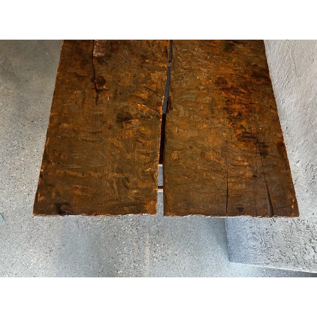 18th Century Riven- Cut Rustic Table | Chairish