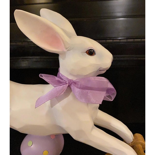 Lenox Hand Painted Easter Bunny Rocking Rabbit Figurine Centerpiece ...