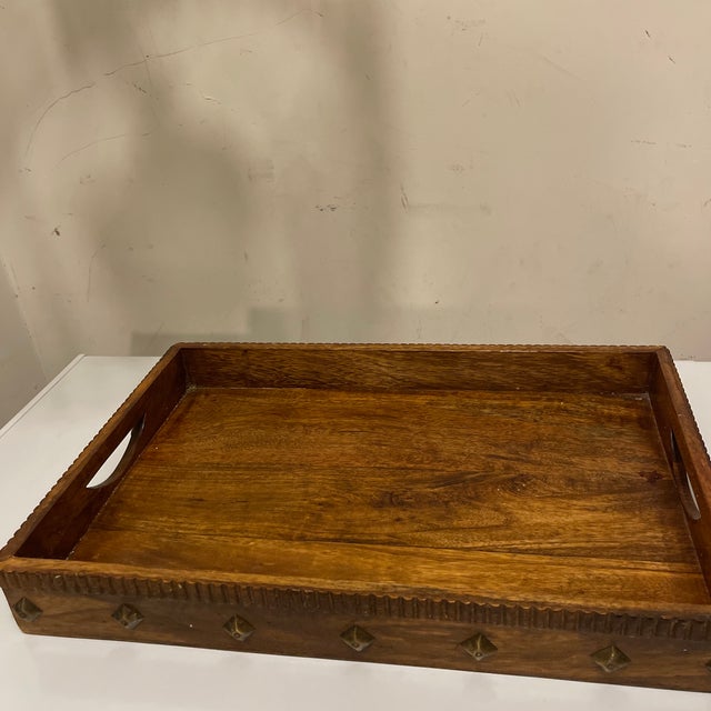 Vintage Mahogany Tray | Chairish