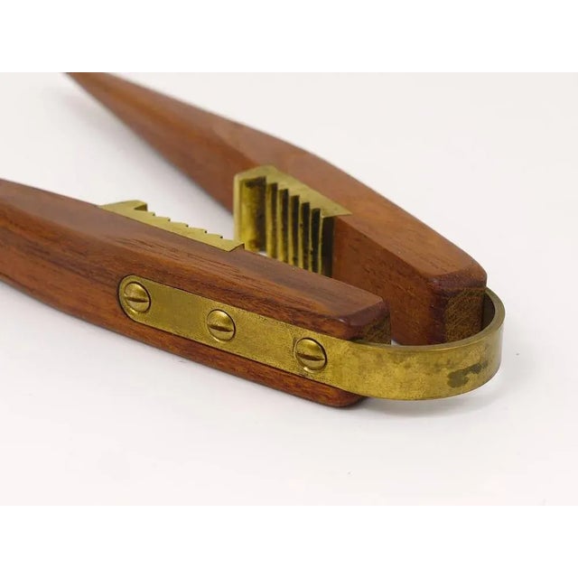 Mid-Century Teak and Brass Nutcracker by Poul Knudsen, Denmark, 1950s ...