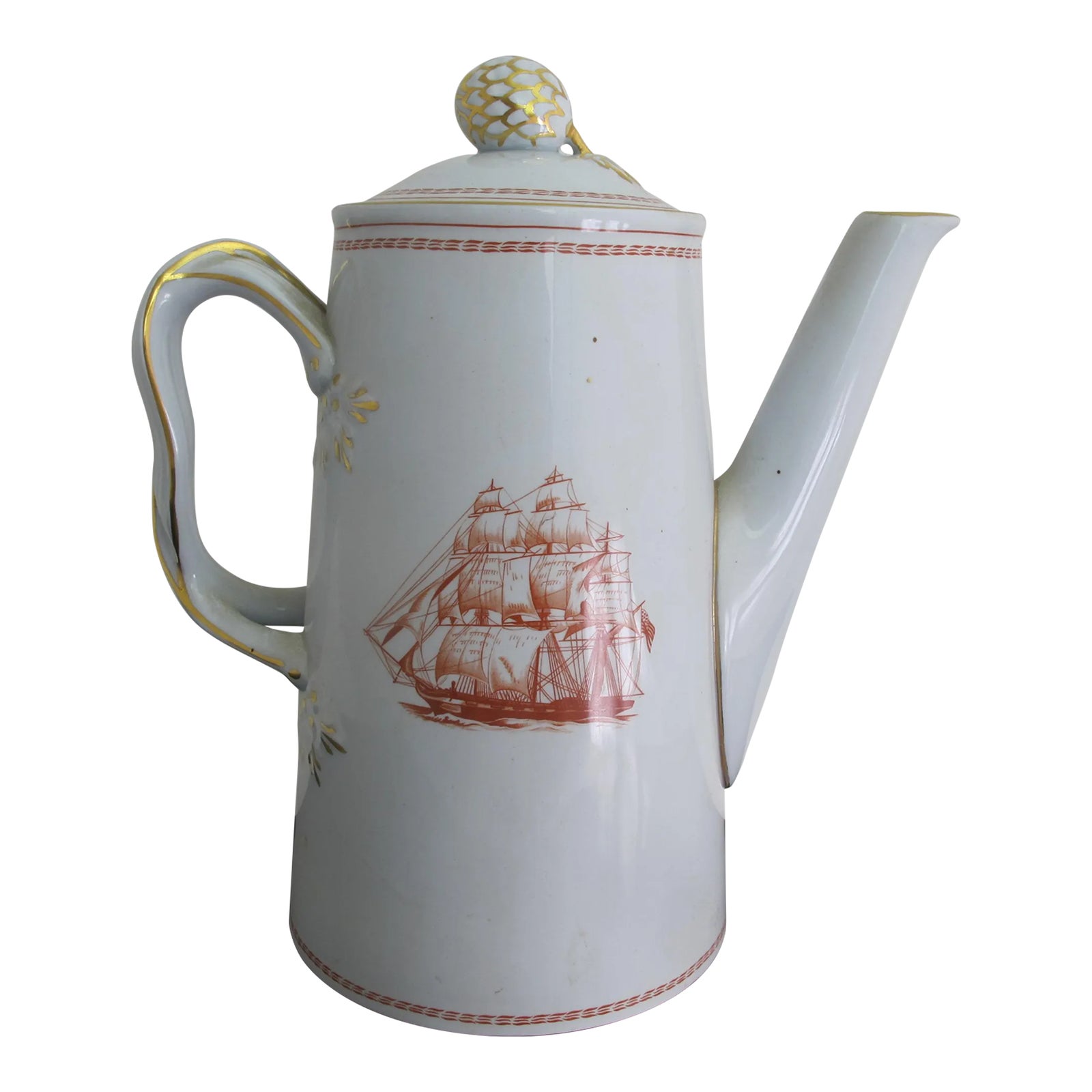 Spode Red Trade Winds Glory of the Seas George of Salem Ship 8.75 ...