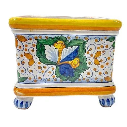 Vintage Deruta Style Italian Ceramic Cachepot | Chairish