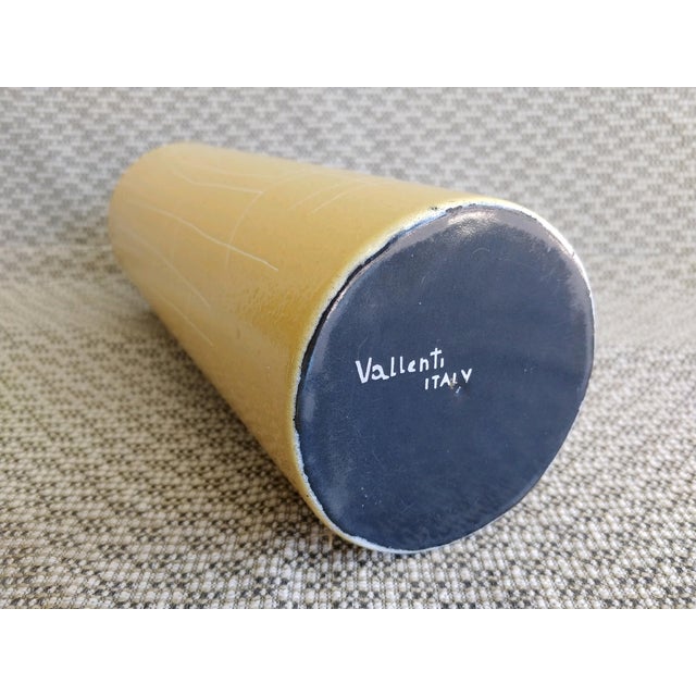 1960s Vallenti Italy Mid Century Enamel Vase | Chairish