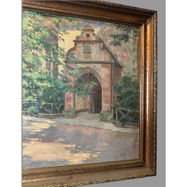Early 20th Century Antique Impressionistic Landscape Oil Painting ...