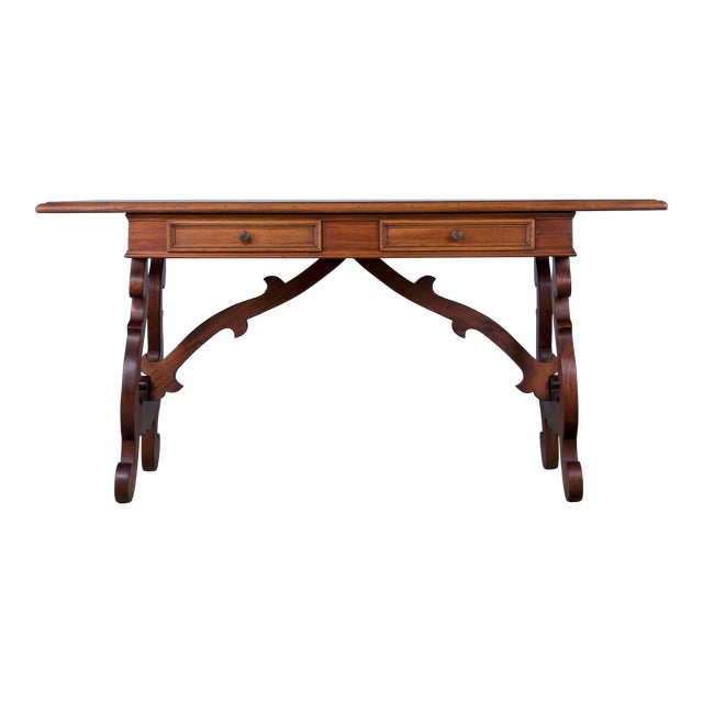 Spanish Baroque Style Walnut Writing Desk | Chairish