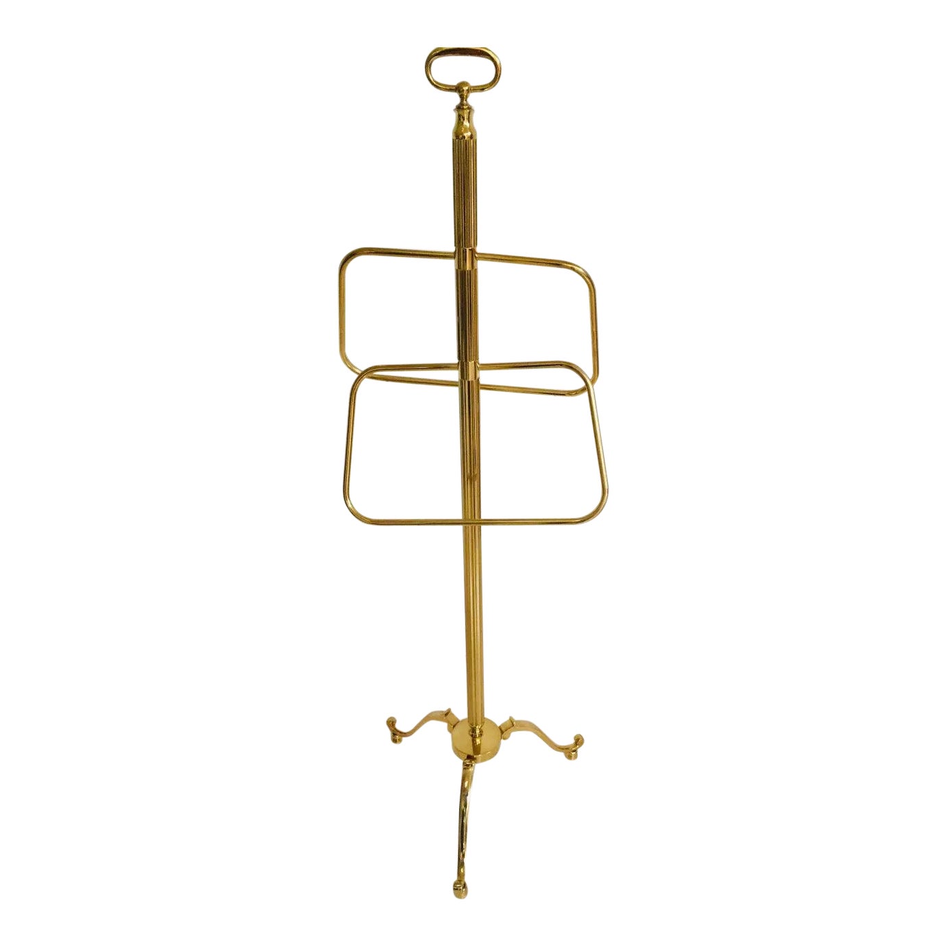 1970s Italian Polished Brass Valet Stand | Chairish