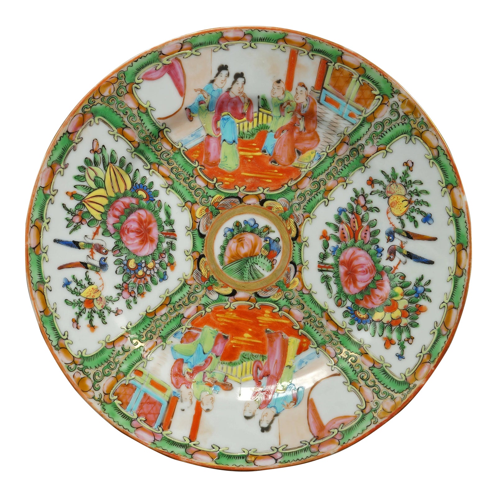 Chinese Rose Medallion Plate Republic Period | Chairish