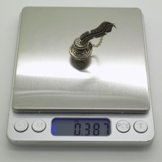 Vintage Italian Handmade Genuine Silver .800 Pen & Inkwell Dollhouse ...