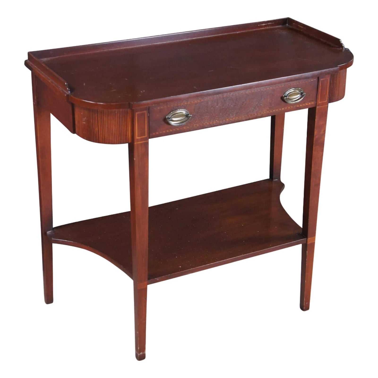 Mid 20th Century Mersman English Regency Style Mahogany Inlaid Console ...