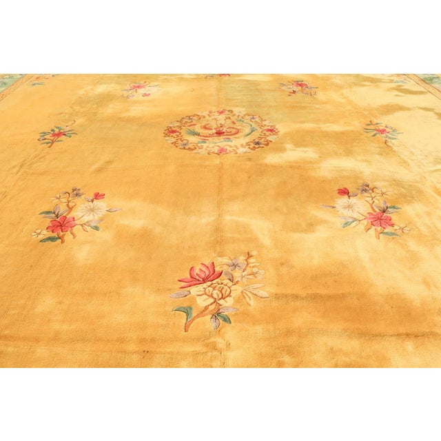 Antique Chinese Art Deco Hooked Rug - 17′8″ × 19′8″ | Chairish