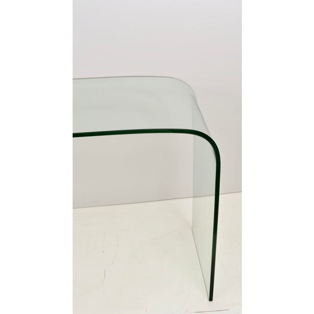 Glass Waterfall Console Table | Chairish