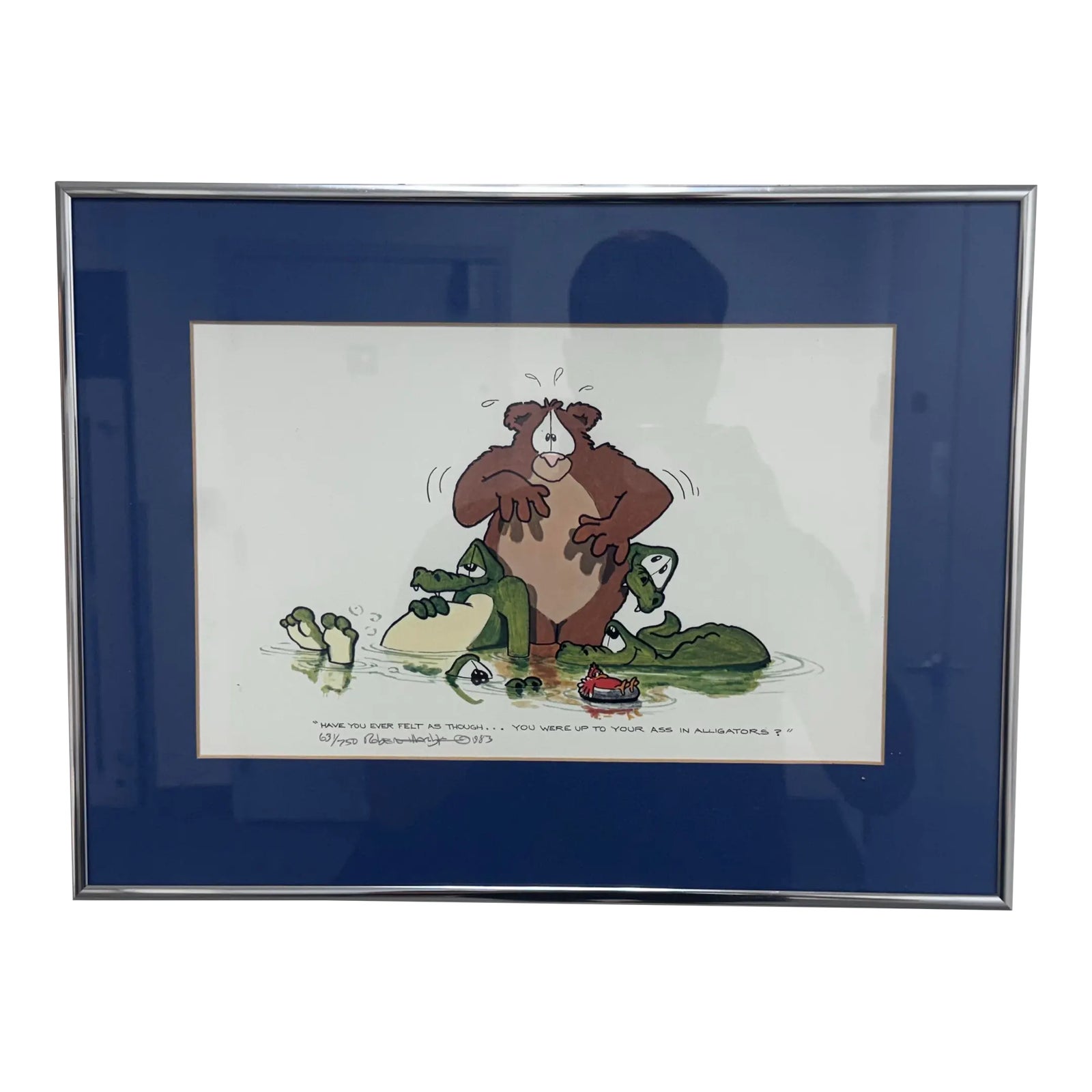 Circa 1983 Robert Marble "Alligators" Offset Lithograph + Signed ...
