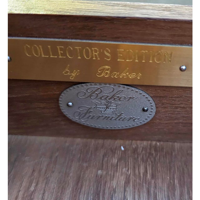 Vintage Baker Furniture Collector's Edition Campaign Style Leather Top ...