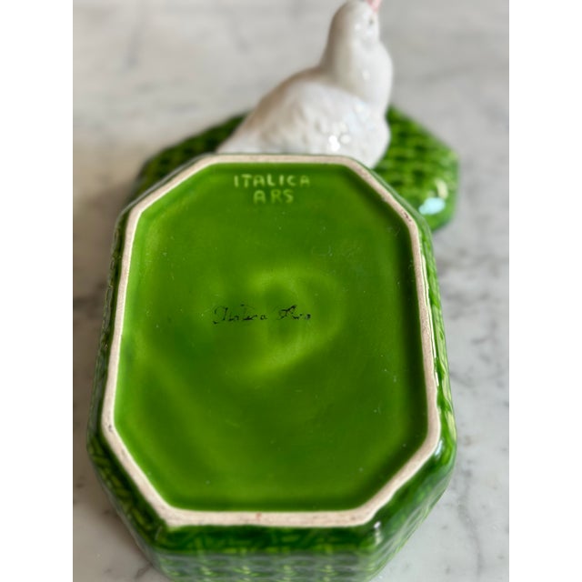 Vintage Italian Ceramic Lidded Box with and Dove Accent, 1970s | Chairish