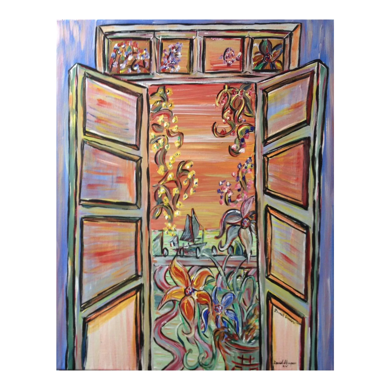 'French Window' Contemporary Acrylic Painting by David Harper 2015 ...