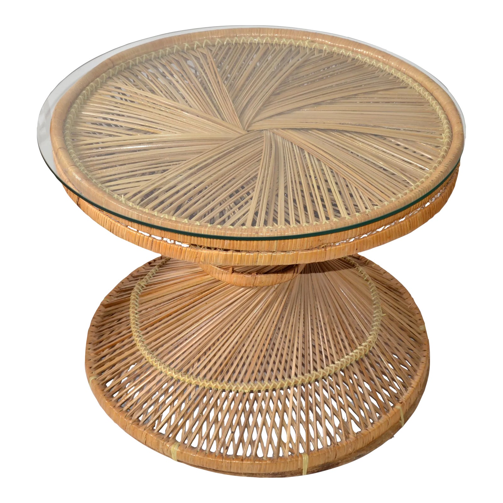 Vintage wicker coffee table store