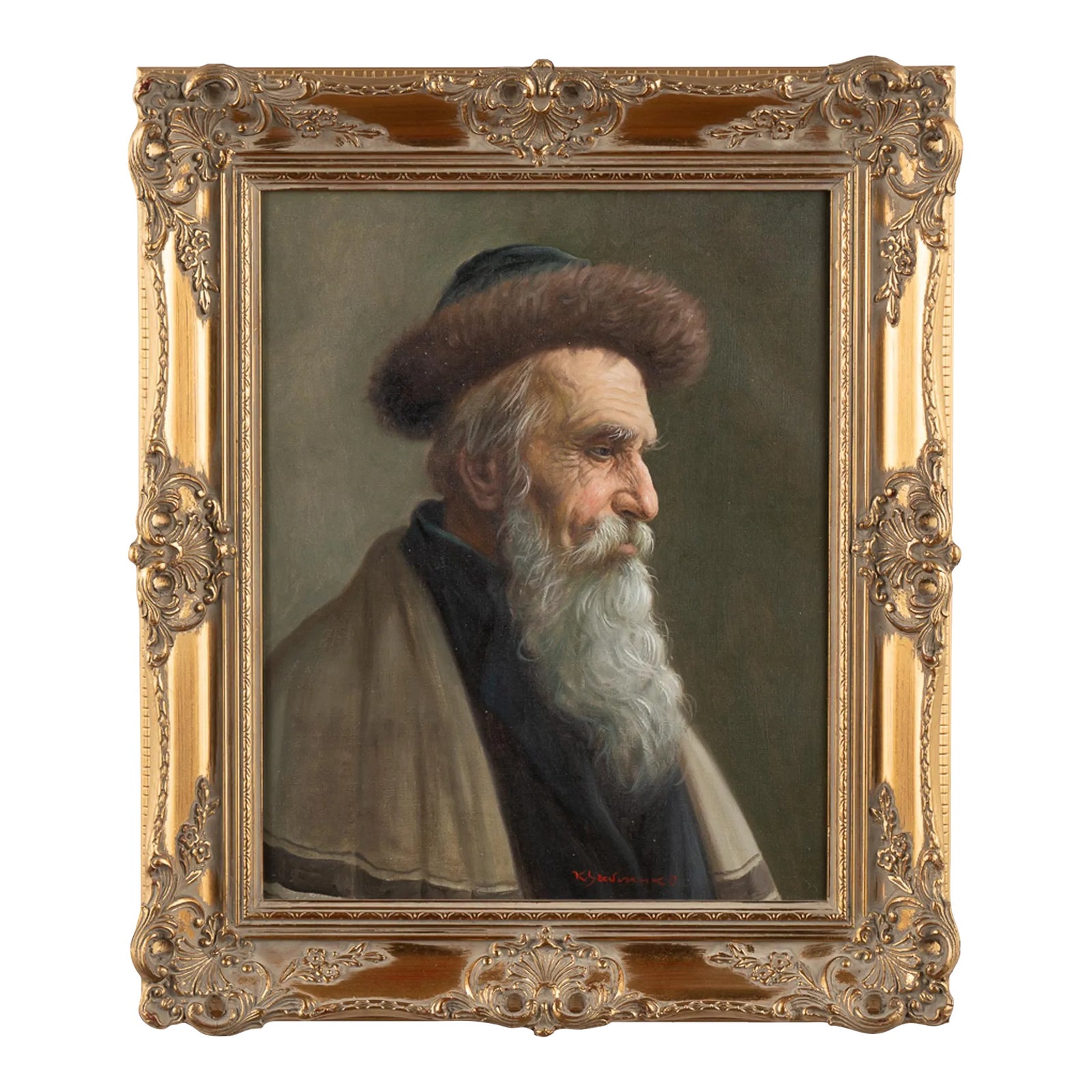 Oil on Canvas Painting, Portrait of Russian Man, Russia Circa 1950-60 ...