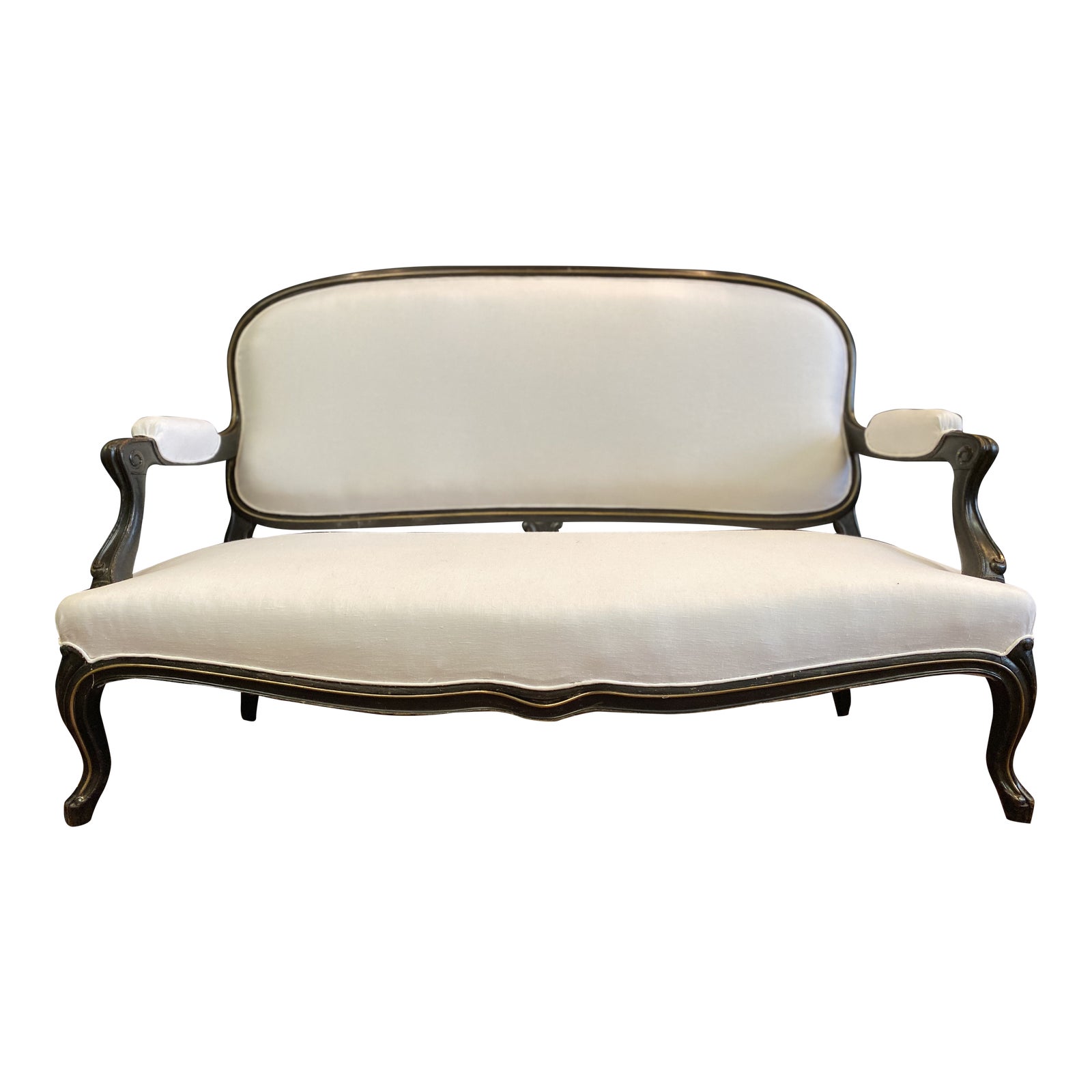 Late 19th Century Vintage French Napoleon III Settee | Chairish
