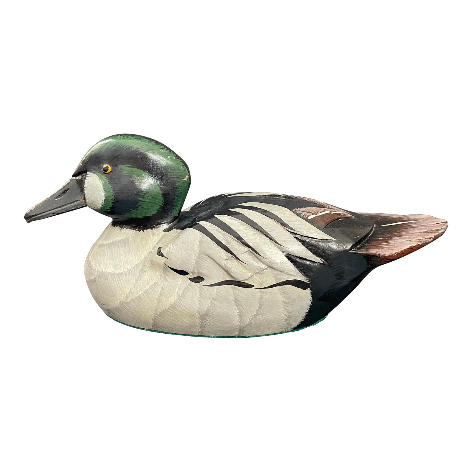 Vintage Common Goldeneye Drake Wood Duck Decoy | Chairish