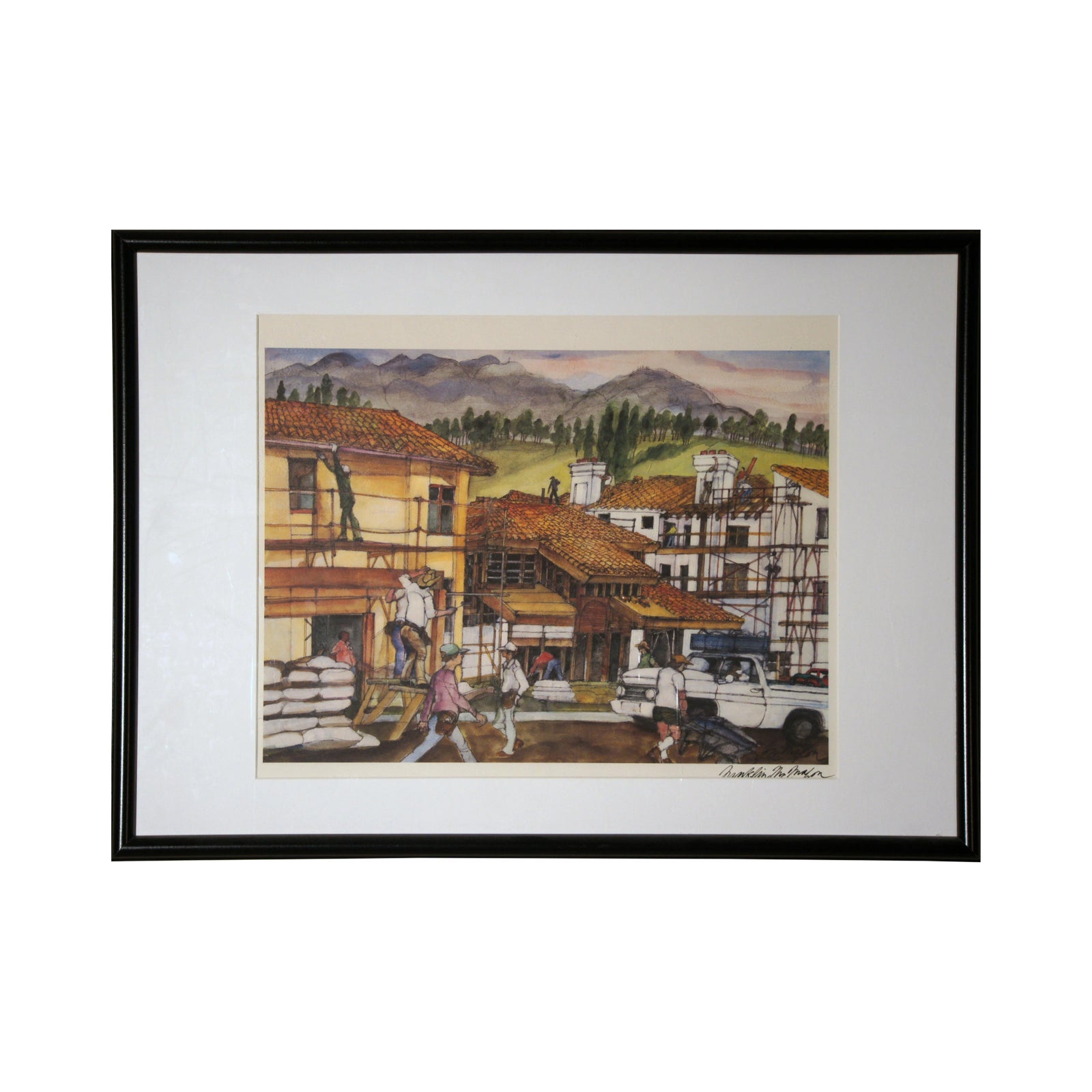 Franklin McMahon "Home Construction" Signed Art Print | Chairish