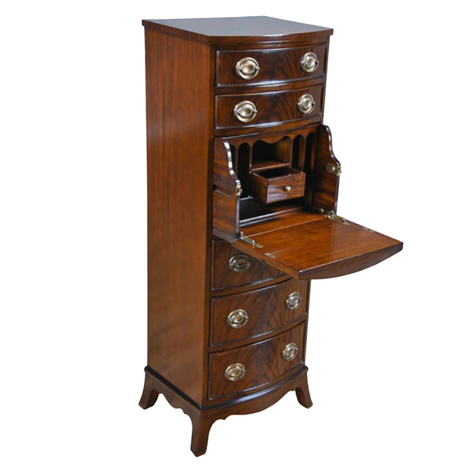 Traditional Hidden Drawer Secretary Desk | Chairish