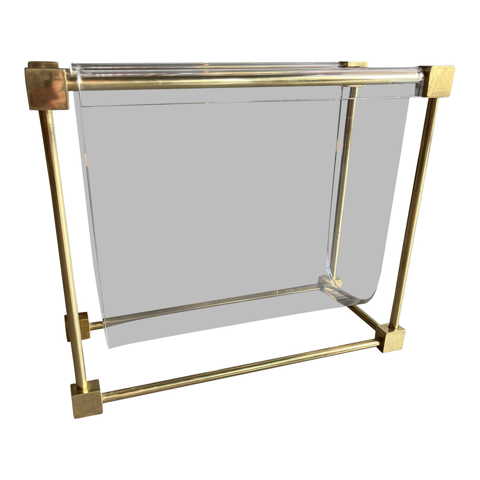 1970s Charles Hollis Jones Attributed Hollywood Regency Brass Formed ...