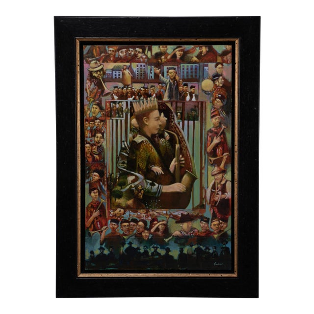 James Feeham "Tuscan Regatta" Painting Mixed Media Oil, Wax & Collage ...