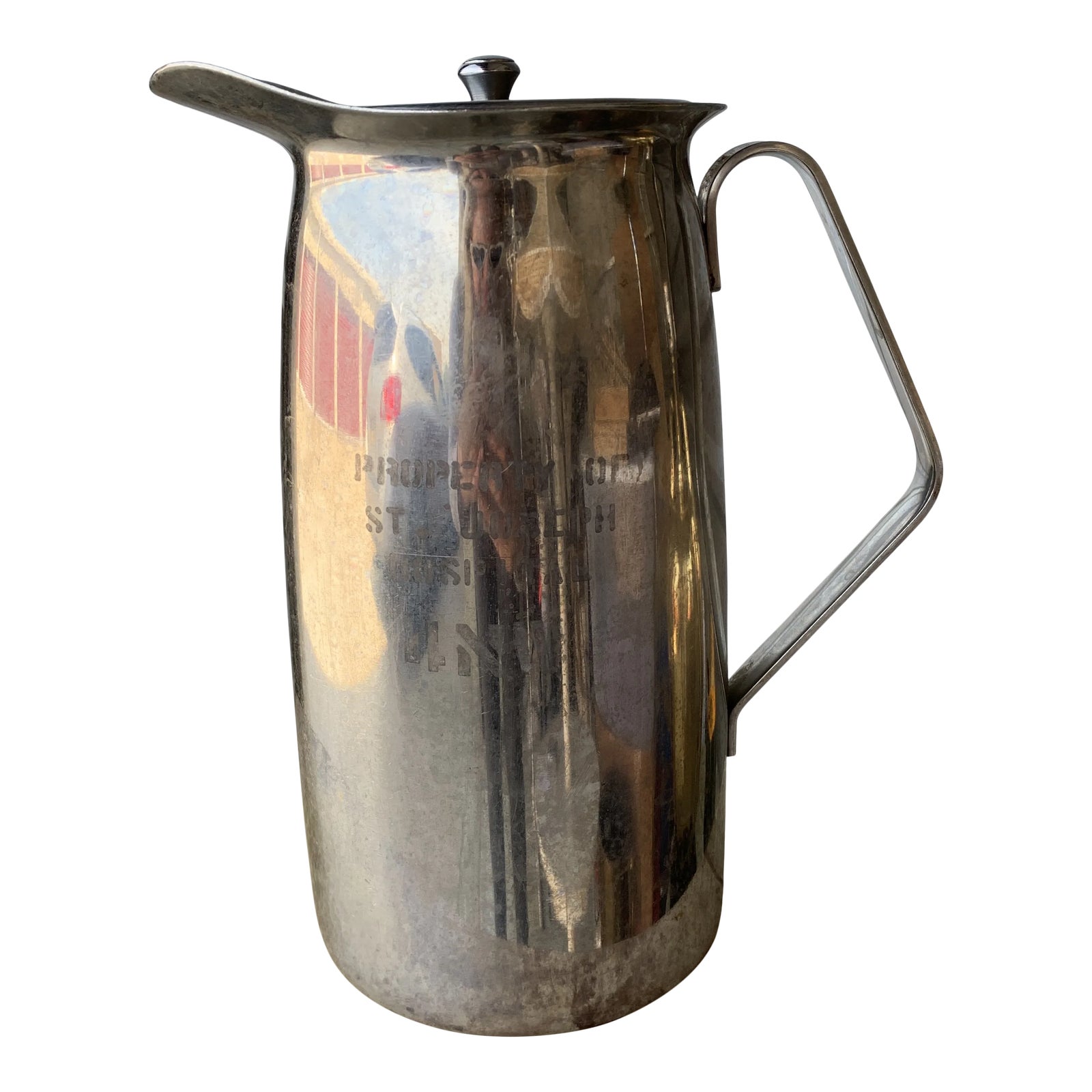 Mid-Century Silver Hospital Pitcher | Chairish
