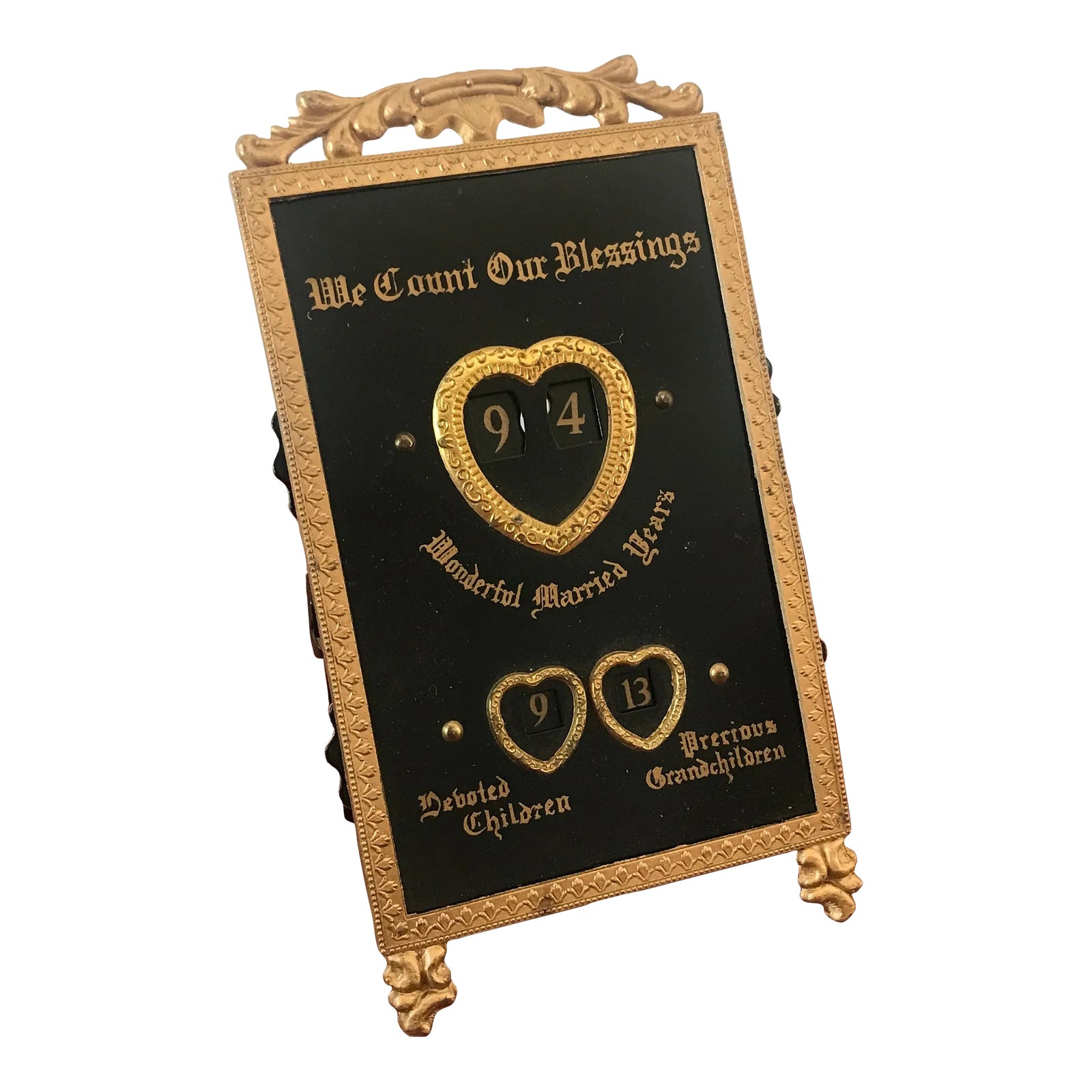 We Count Our Blessings Antique Perpetual Wedding Anniversary Children ...