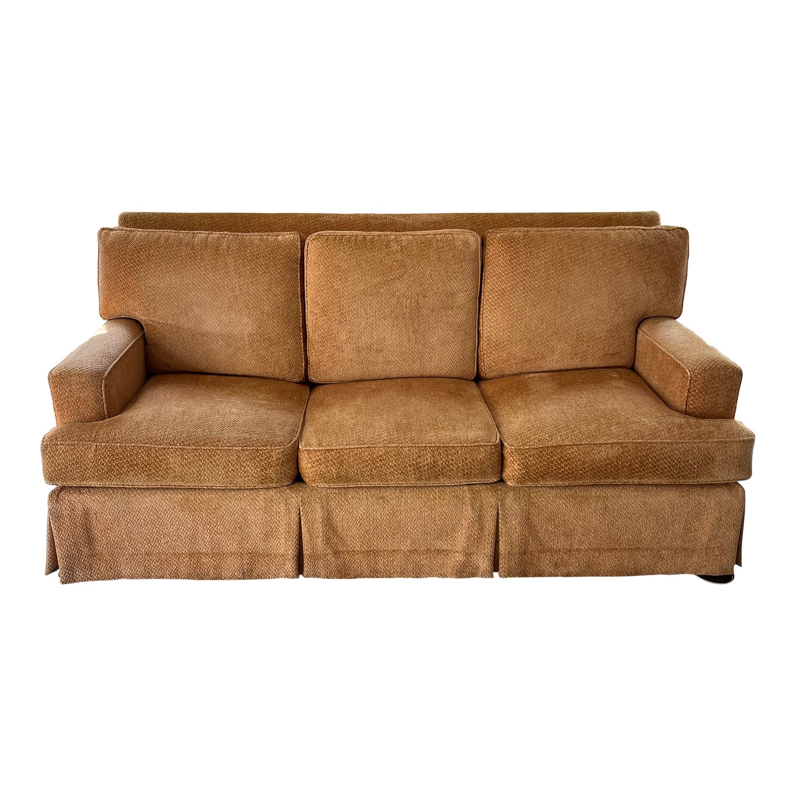 Henredon Regency Gold Velvet Sofa | Chairish