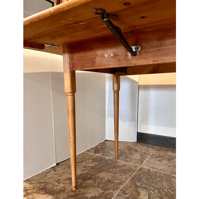 Hand Crafted Shaker Style Pine Drop Leaf Table | Chairish