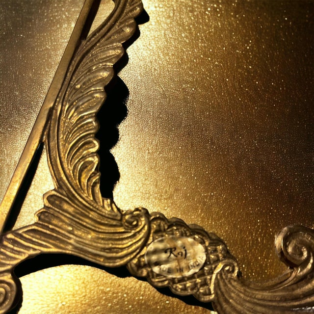 1993 Durwin Rice Reverse Decoupage Artist Signed Plate on Brass Easel ...