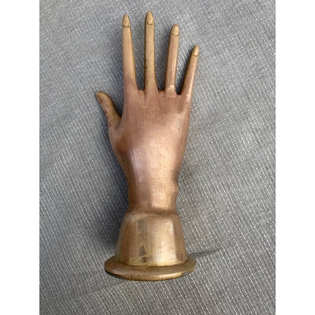 Mid 20th Century Brass Hand Sculpture | Chairish