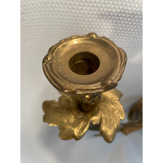 Large Early 20th Century French Rococo Style Brass Wall Candle Sconces ...