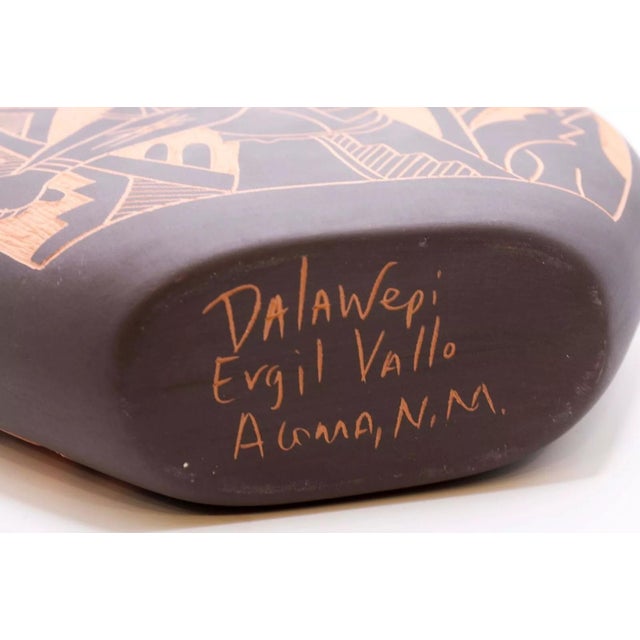Dalawepi Ergil Vallo Signed Acoma Pueblo New Mexico Carved Earthenware ...