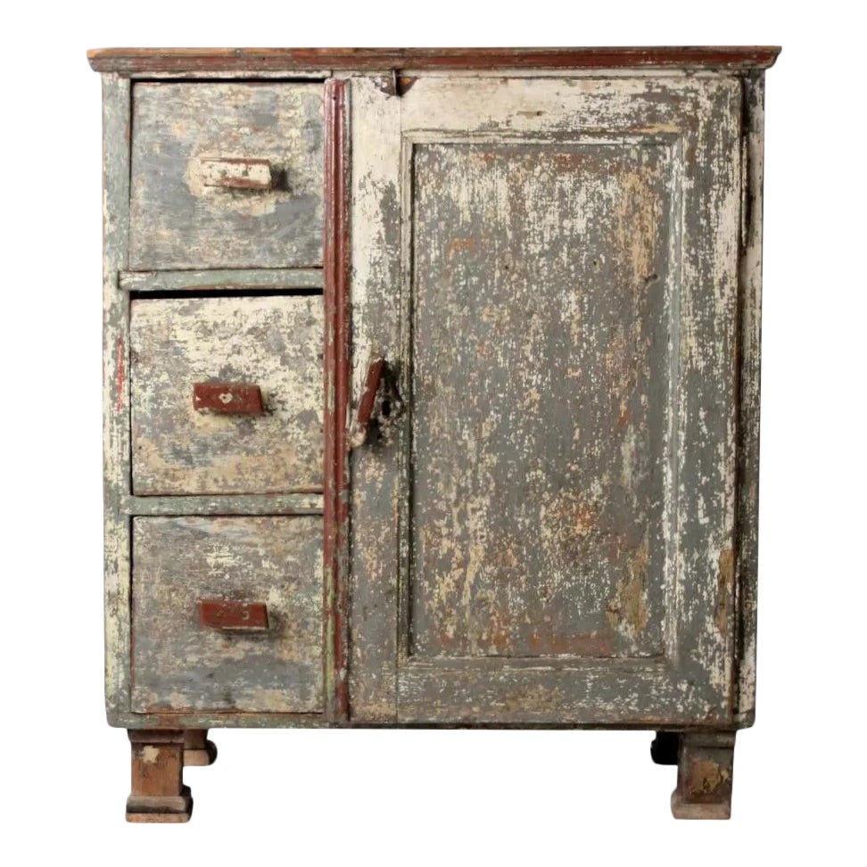 Antique Primitive Farmhouse Cabinet | Chairish