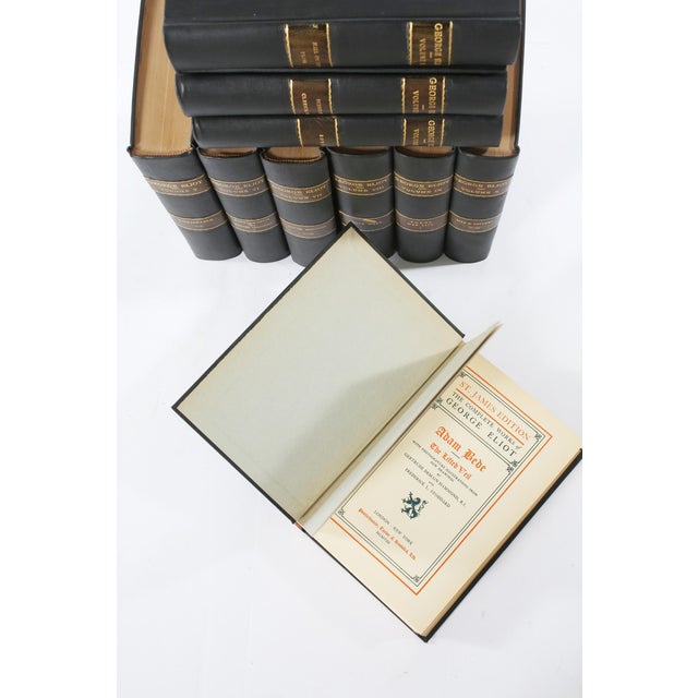 Collection Leather-Bound Library Book Set / Ten | Chairish