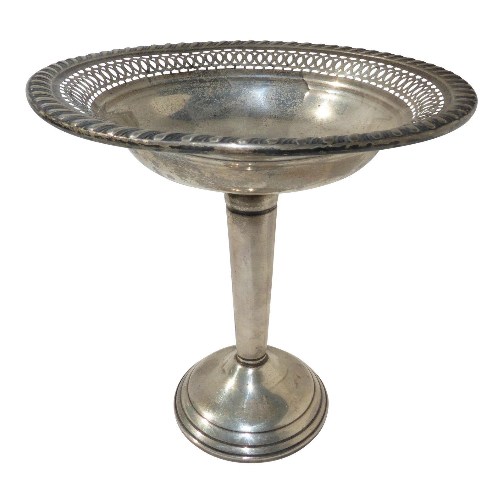 Vintage Gruen Weighted Sterling Pedestal Silver Candy Dish | Chairish