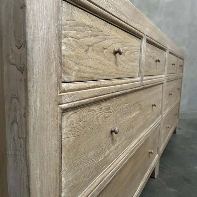 Custom Reclaimed Elm Wood Dresser in Natural Finish | Chairish