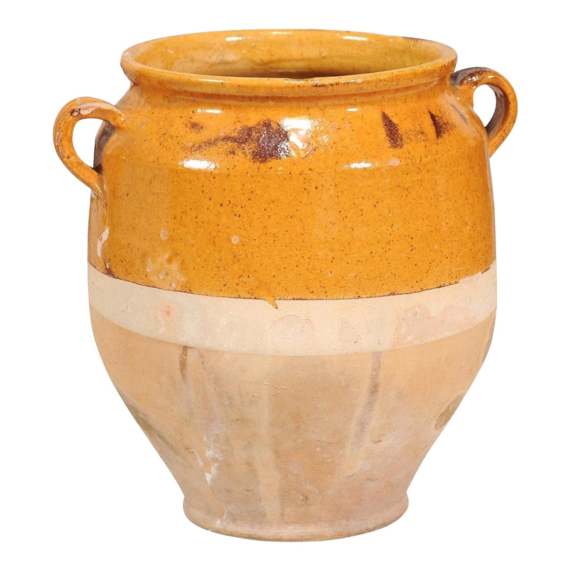 Early 20th Century French Provincial Pot à Confit Pottery with Warm ...