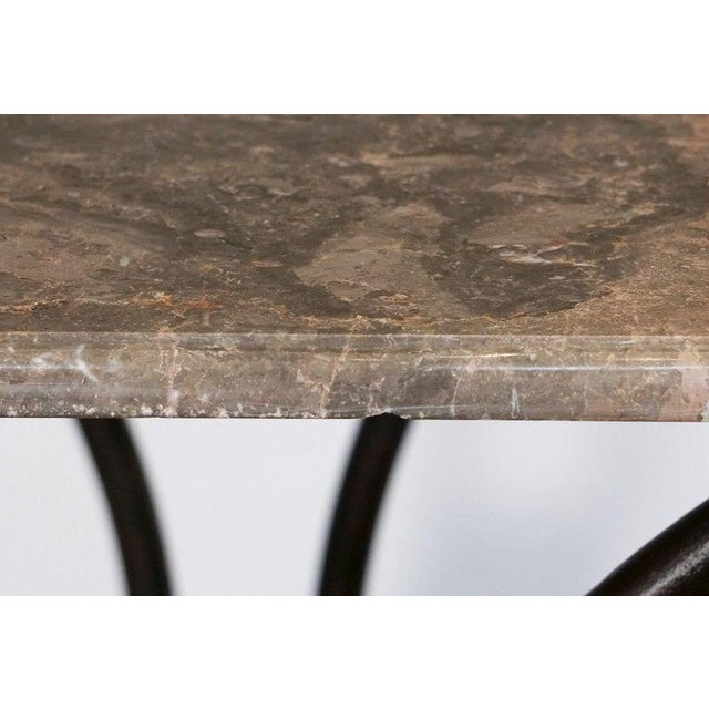French Baker's Patisserie Table With Marble Top and Wrought Iron Base ...