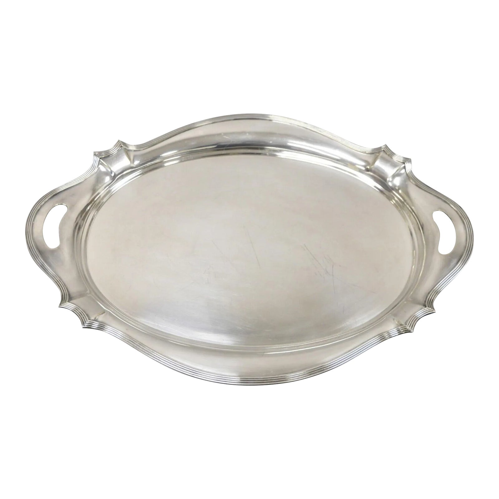 Vintage Gorham Y1038 Art Deco Silver Plated Twin Handle 25" Platter ...