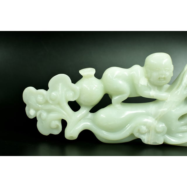 Natural Nephrite Jade Sculpture | Chairish