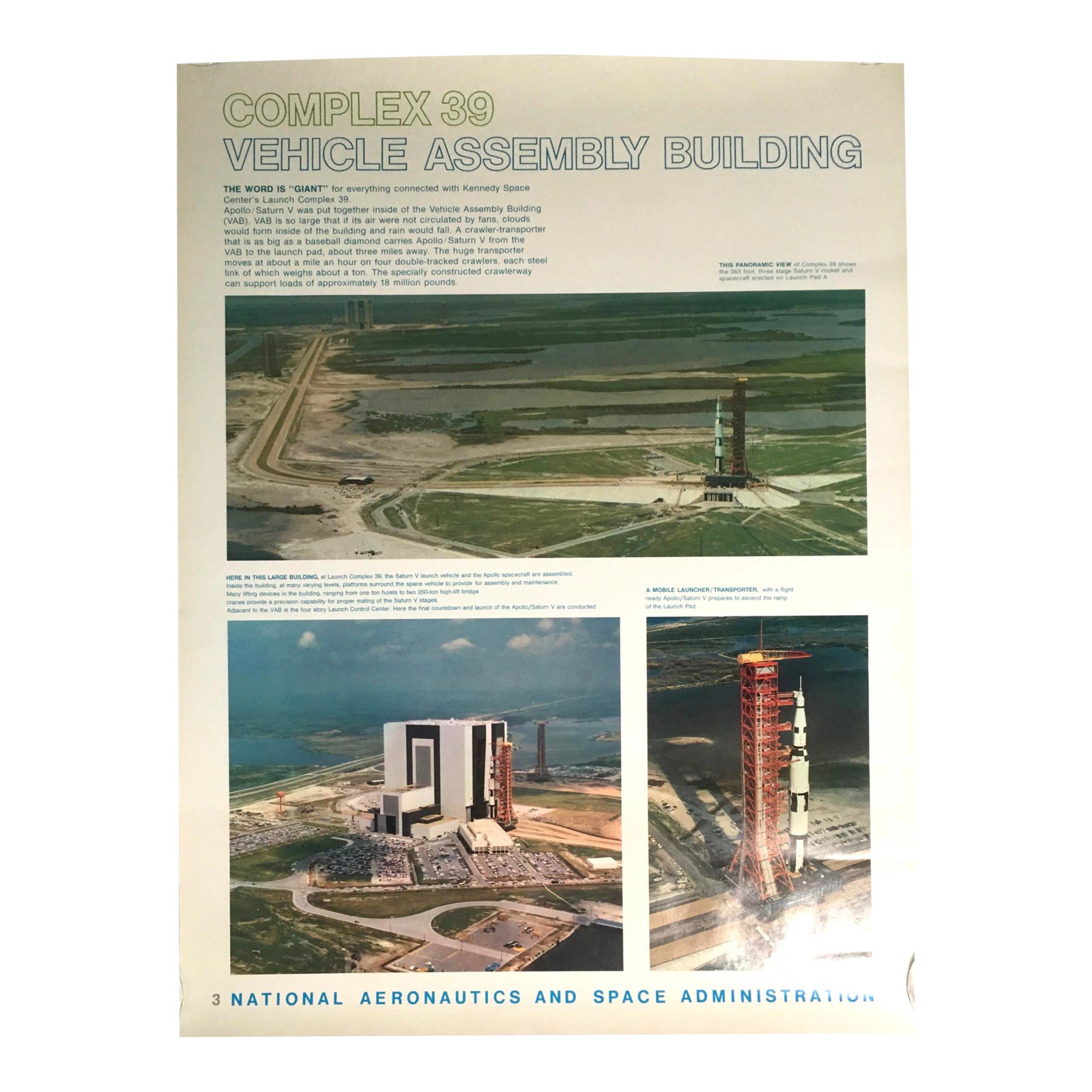 Nasa Educational Poster for Apollo Program Poster | Chairish