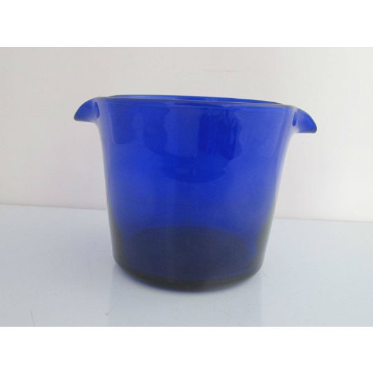 Antique Early 19th Century Cobalt Blue Handblown Glass Double Spout ...