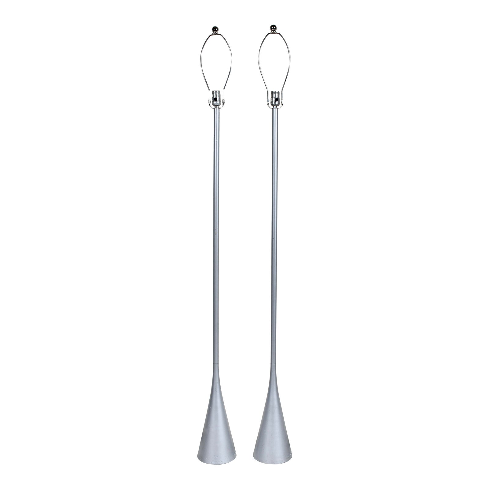 Pascal Mourgue for Ligne-Roset Cast Aluminum Reading Floor Lamps, 1980 ...